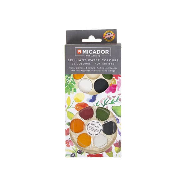 Micador Brilliant Watercolour Disc Set 36 | ArtStore Online